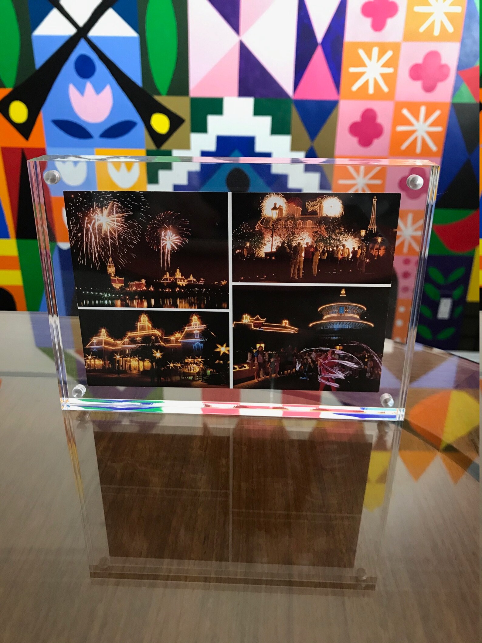 Framed Vintage WDW Epcot Center Postcard With Genuine Vintage - Etsy