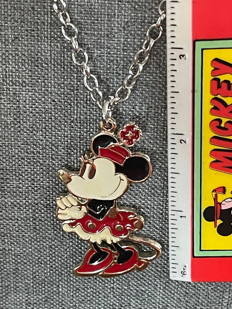 Vintage Large Minnie Mouse Pendant on 30" Necklace - Etsy
