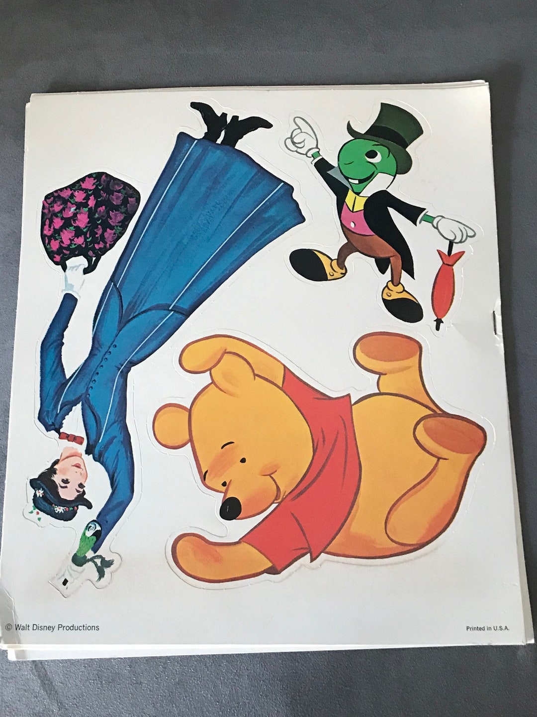 Set of Eight 11" X 13" Sheets of Vintage Disney Character Cut Outs - Etsy