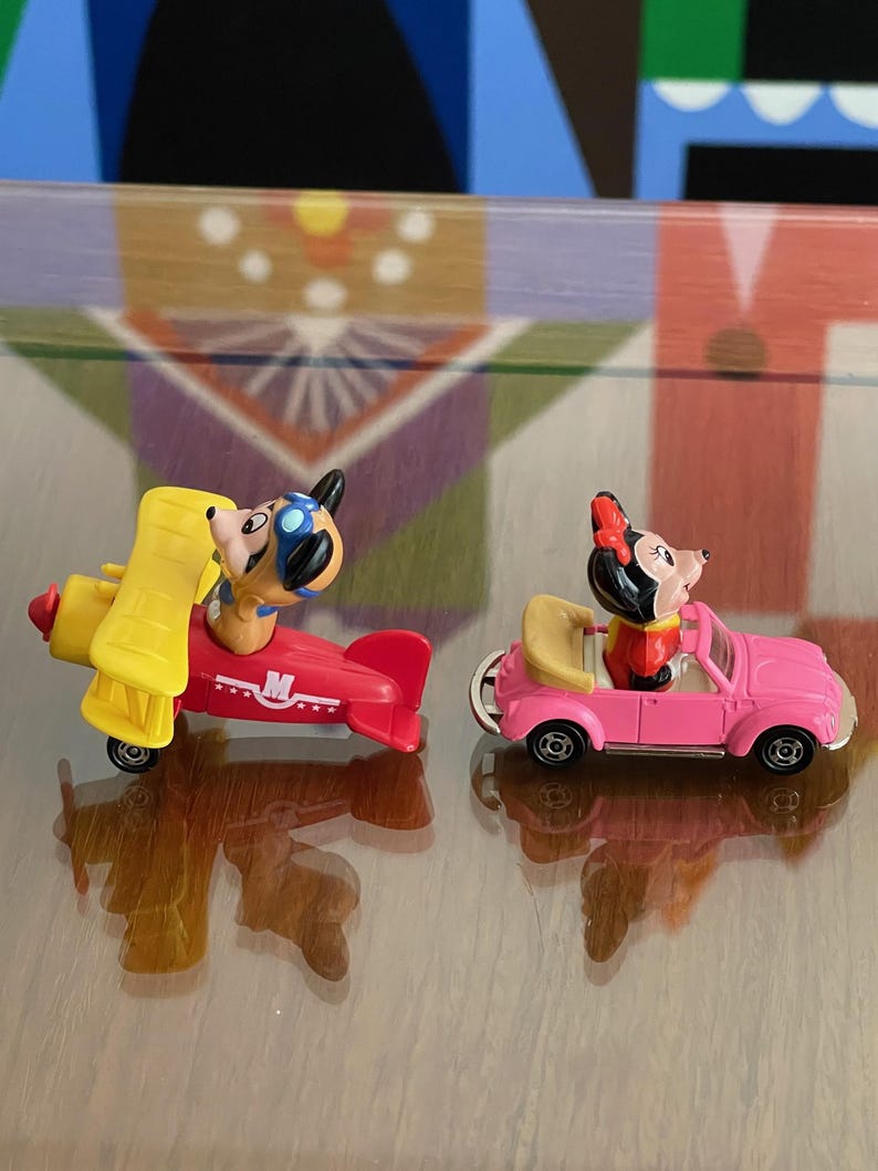 Set of 2 Vintage Mickey Mouse and Minnie Mouse Die Cast Vehicles - Etsy