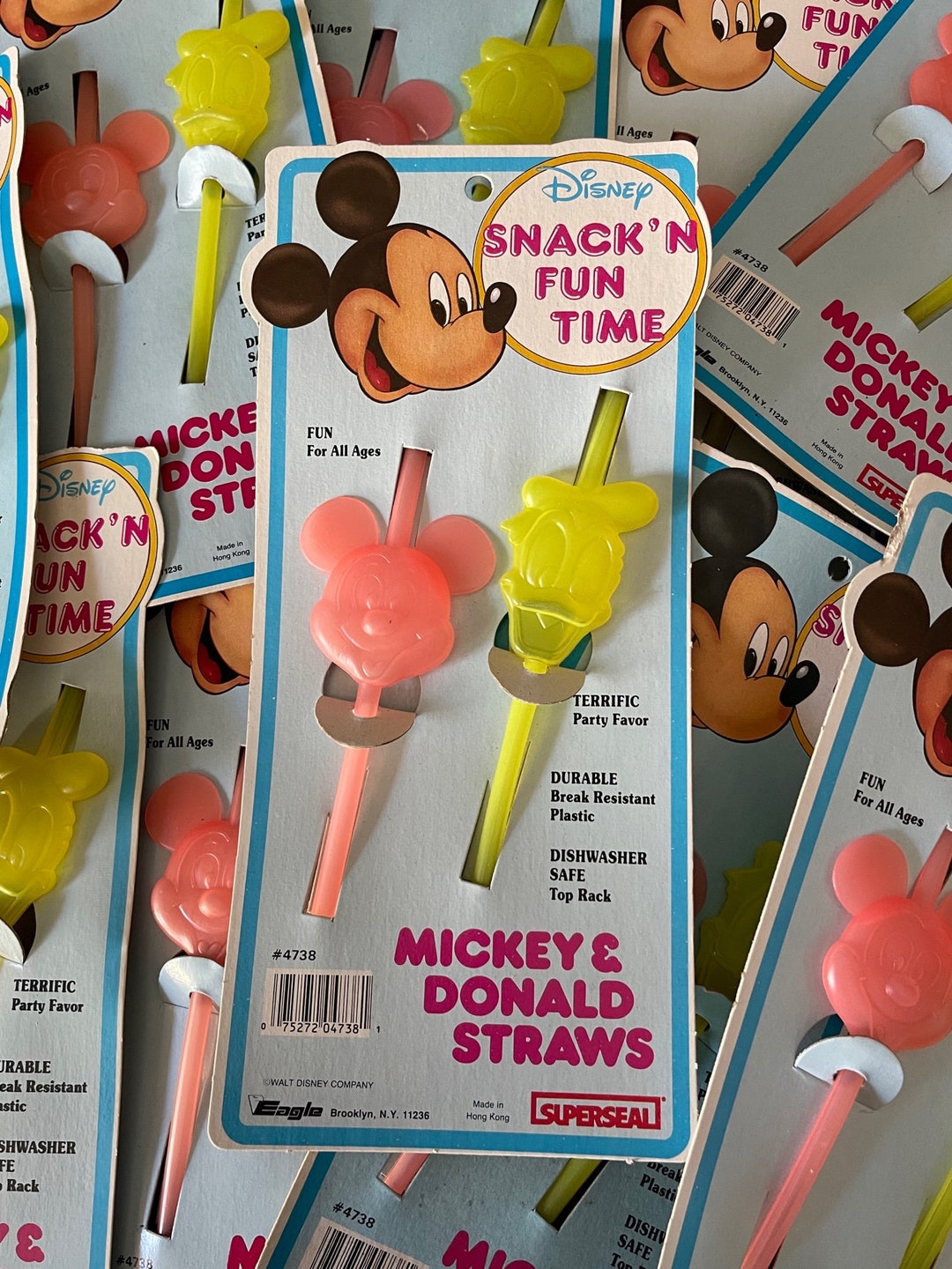 1970's New Old Stock: Set of Vintage Reusable Disney Straws (one Mickey ...