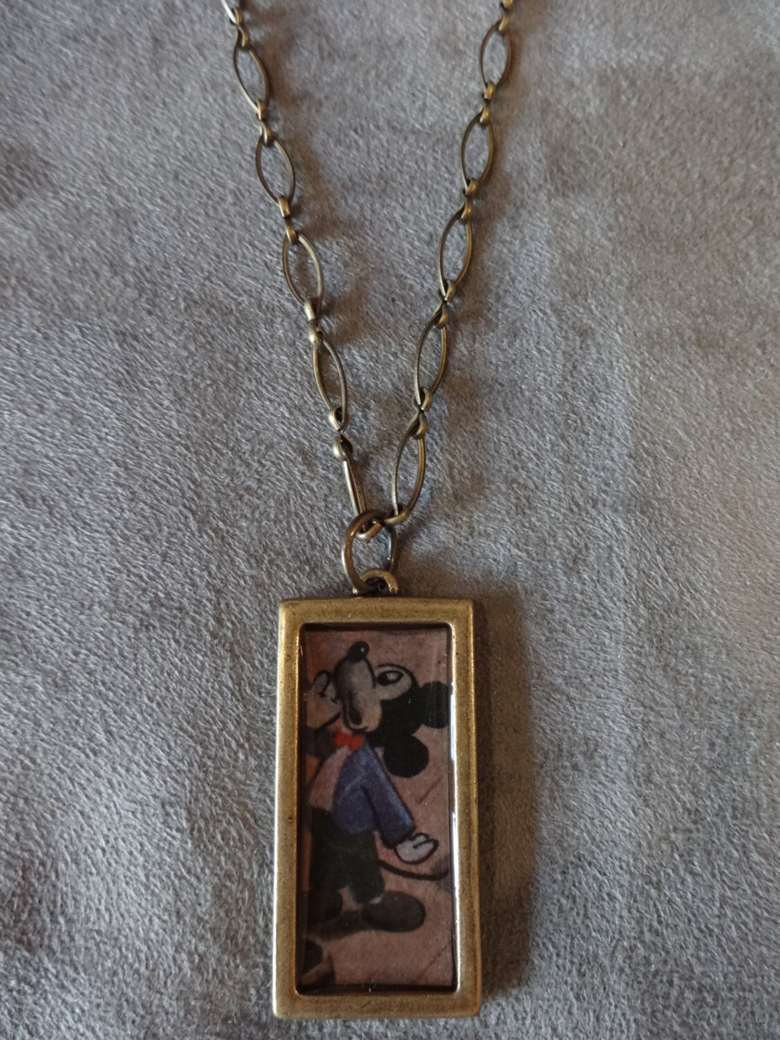 Vintage 1974 Mickey Mouse Pendant With Chain - Etsy