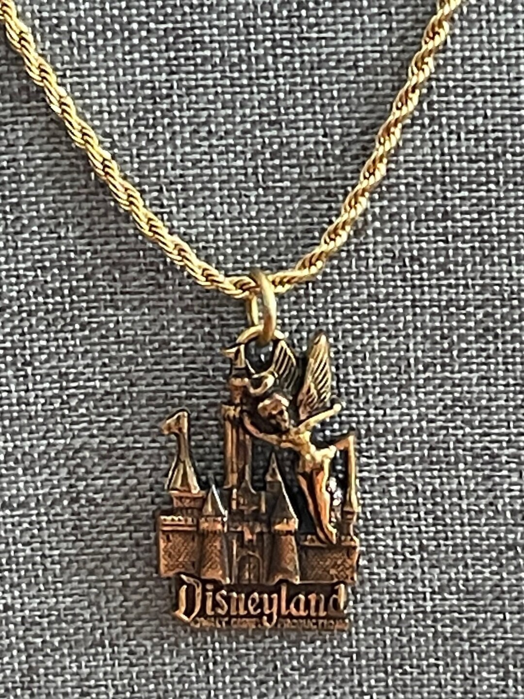 1960's Disneyland Castle Tinkerbell Necklace Made From a Vintage ...