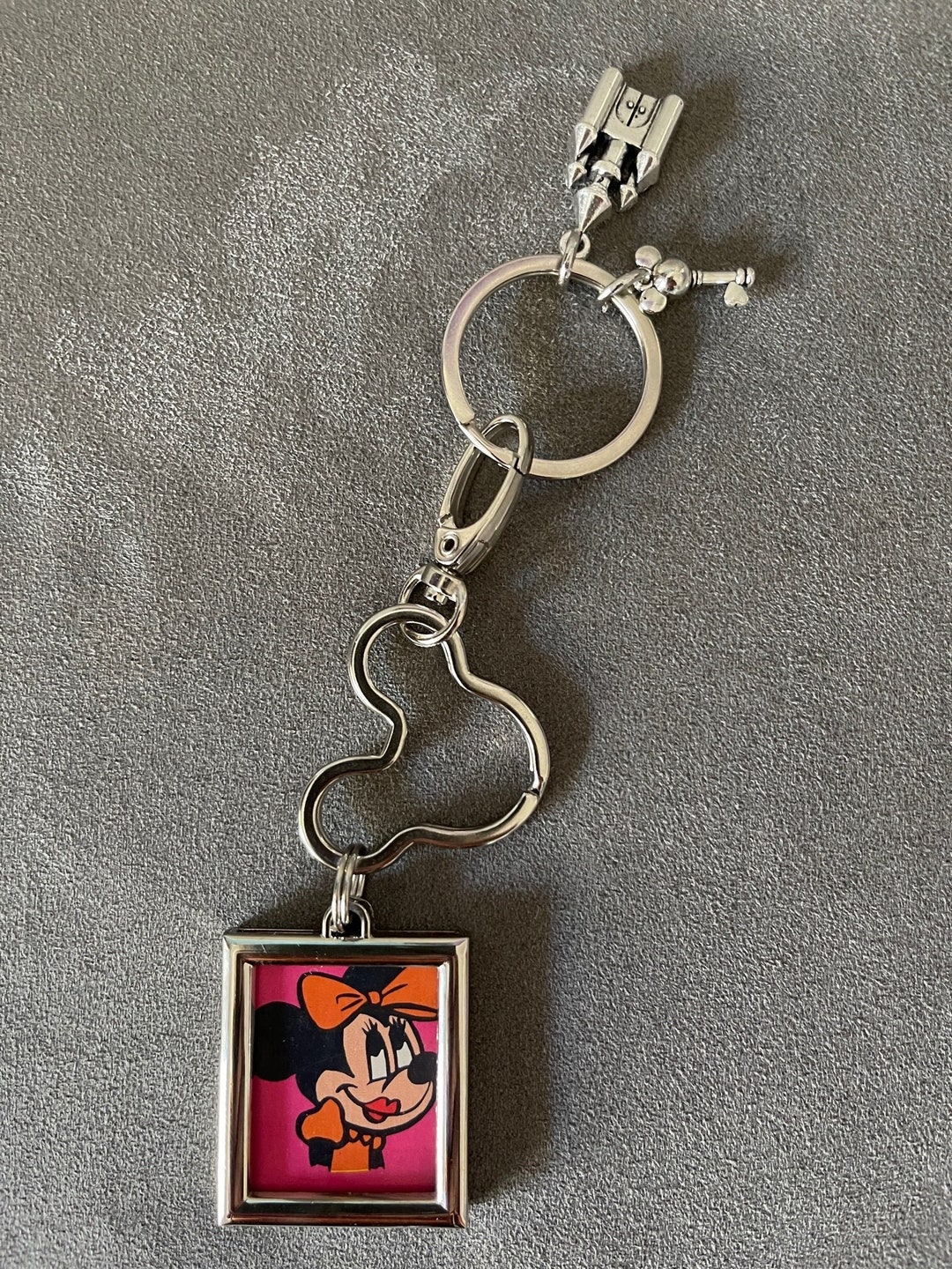 Minnie Mouse Key Chain Made From 1968 Vintage Disney Playing Cards - Etsy