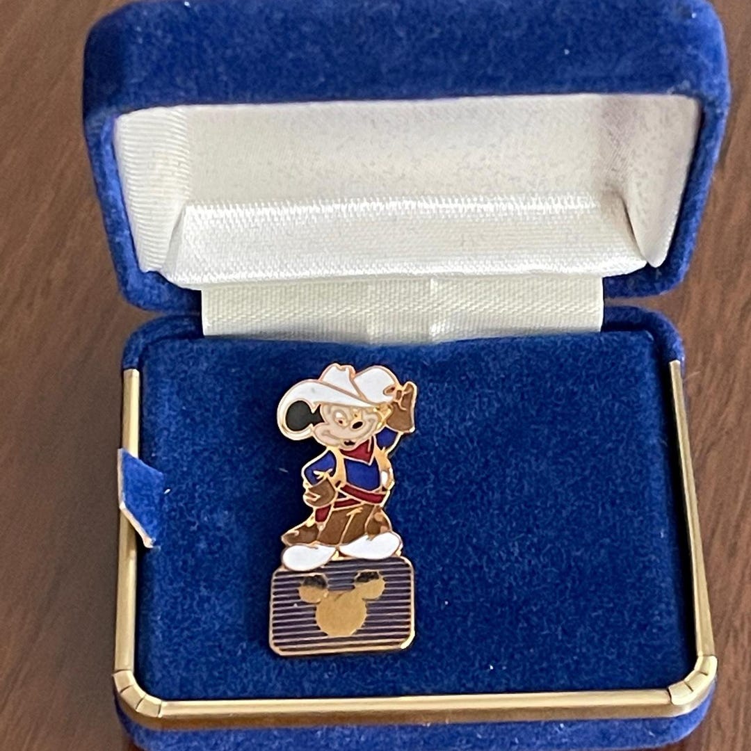 RARE Vintage Disney Channel Logo With Cowboy Mickey Mouse Cast Member ...