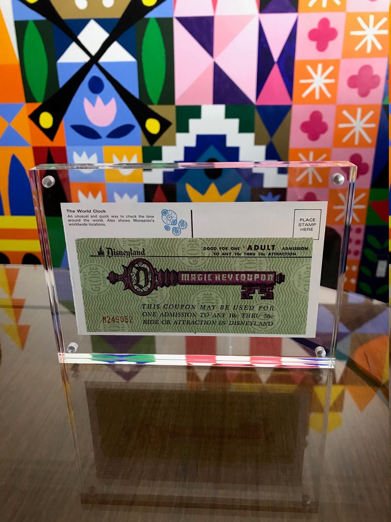 Framed Vintage Disneyland Tomorrowland World Clock Postcard - Etsy