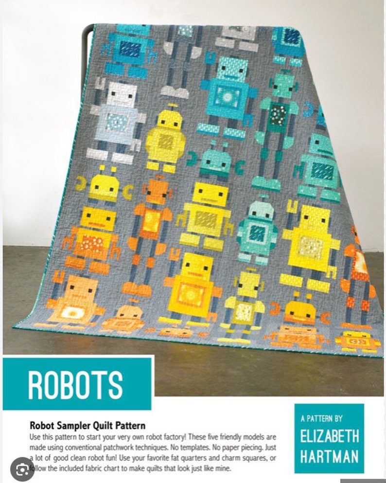 Robots Quilt Pattern - Etsy