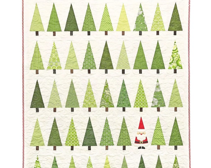 Santa in the Trees Quilt Pattern - Etsy