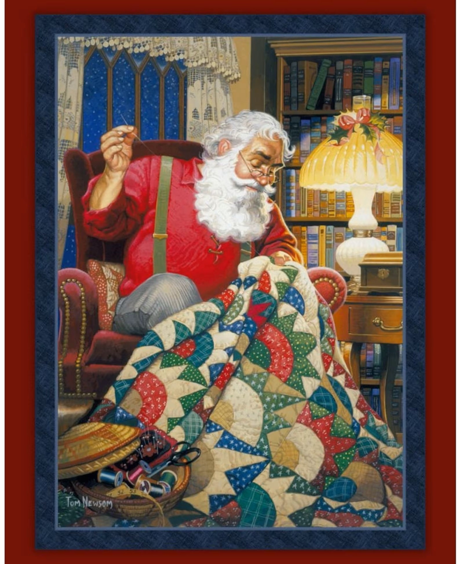 Quilting Santa Panel - Etsy