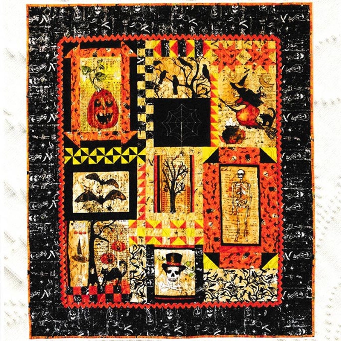 A Ghastly Gathering Pattern and Panel Bundle - Etsy