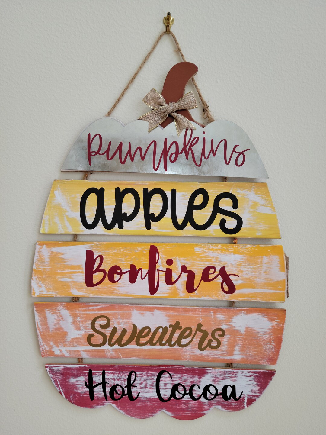 Autumn Decor Sign Door Sign Pumpkins Apples Bonfires - Etsy