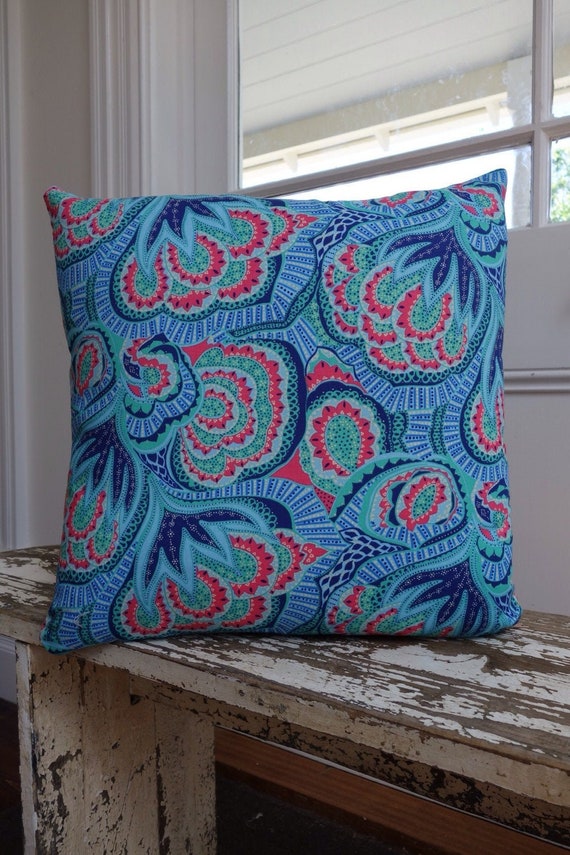 Amy Butler Hapi Oasis Design Azure Cushion Cover/pillow 45cm | Etsy Amy Butler Hapi Oasis Design Azure Cushion Cover/pillow 45cm | Etsy