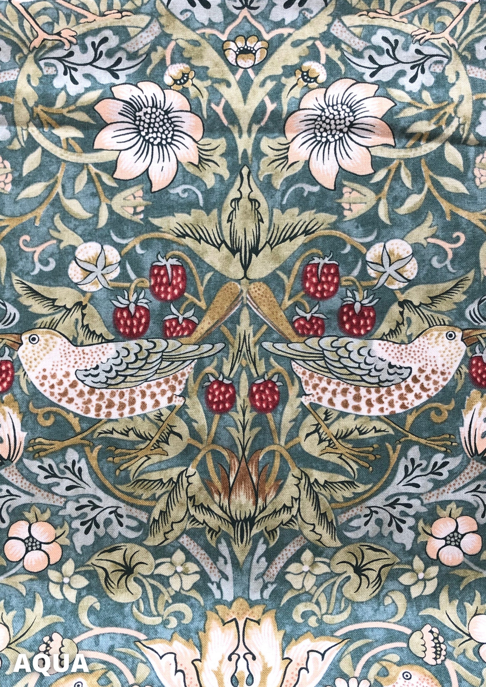 Strawberry Thief William Morris Fabric 100% Cotton - Etsy Strawberry Thief William Morris Fabric 100% Cotton - Etsy