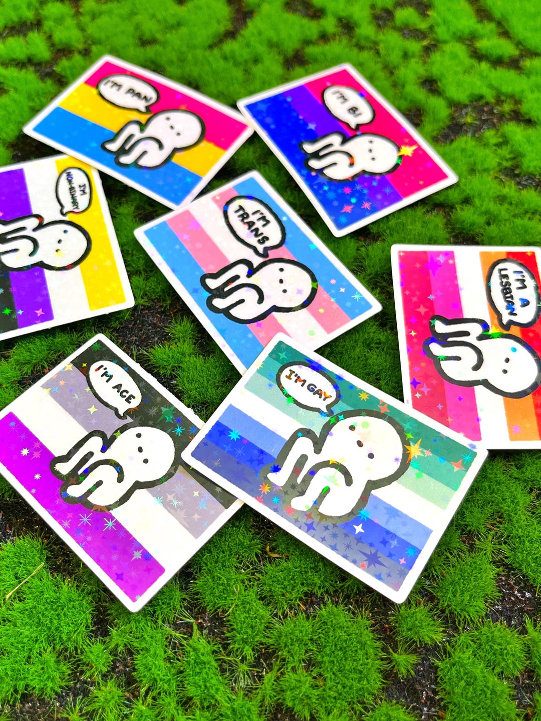 Holographic Pride Flags Sticker - Water-resistant Decal - Etsy