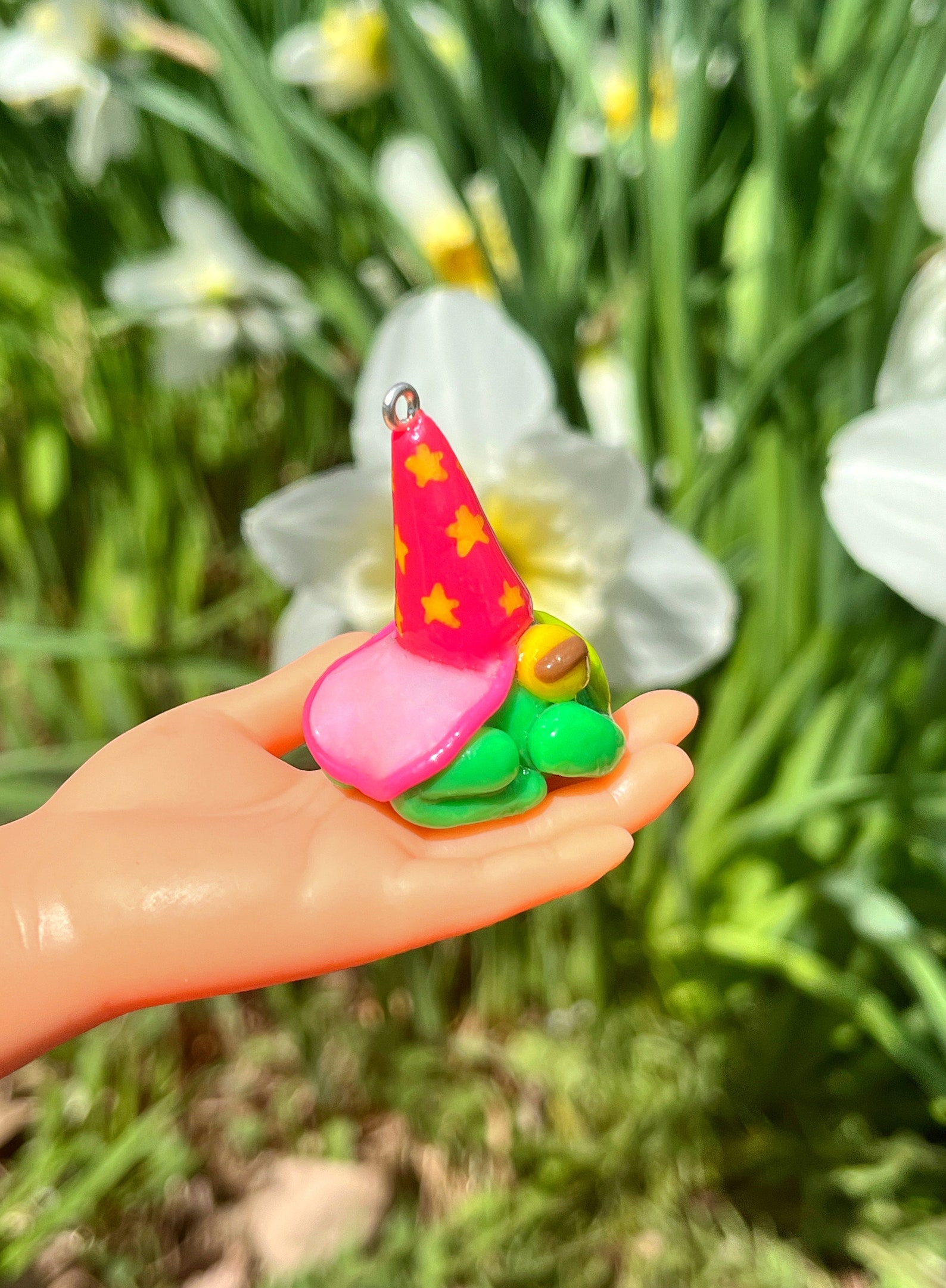 Wizard Frog Figurine: Handmade Polymer Clay Desk Decor, Whimsical Charm ...