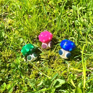 Neon Toadstools: Handcrafted Polymer Clay Desk Friends and Charms ...