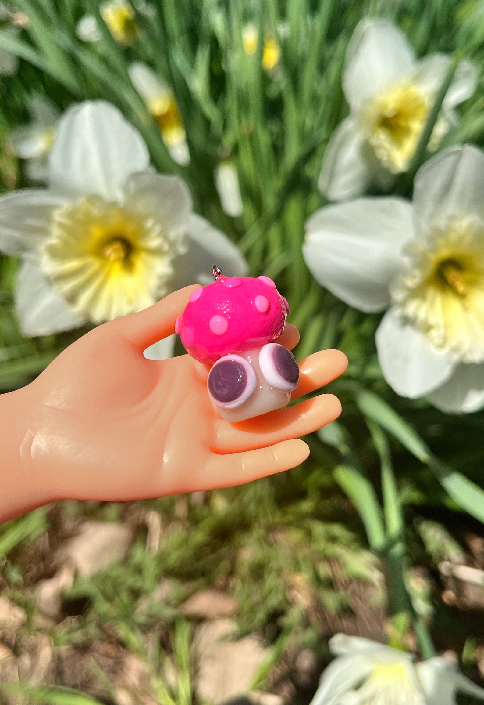 Neon Toadstools: Handcrafted Polymer Clay Desk Friends and Charms ...