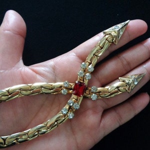Vintage KAFIN of New York Jewelry Gold Tone Herringbone Chain With ...