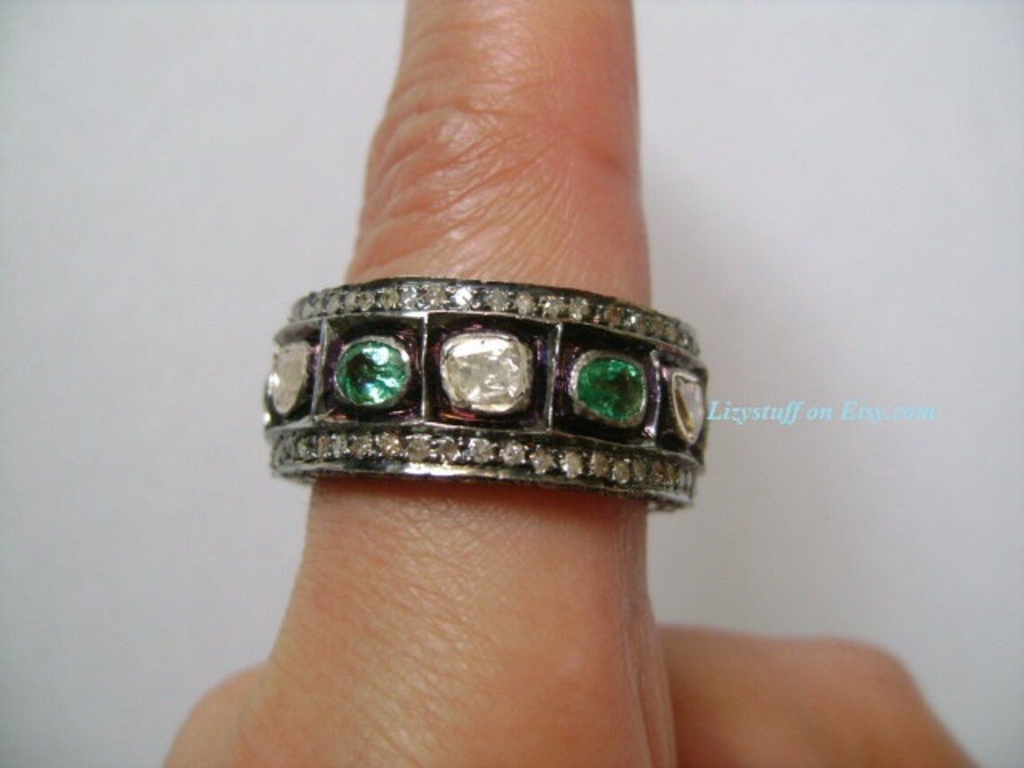 5 Carat Old European Dutch Rose Cut Diamonds&colombian Green | Etsy