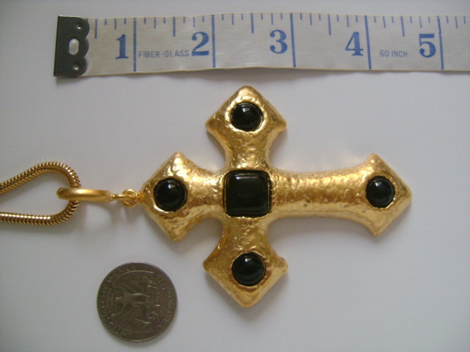 ESSEX Textured Gold Goth Gothic Style BIG Maltese Cross W/ | Etsy