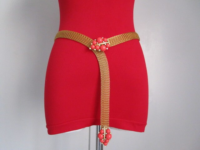 KJL Kenneth Jay Lane Accessories Gold Tone Netting Mesh | Etsy