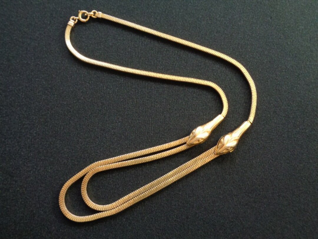 Vintage FORSTNER 1/20 12KT GF Yellow Gold Filled 2 Layer Slinky Chain ...