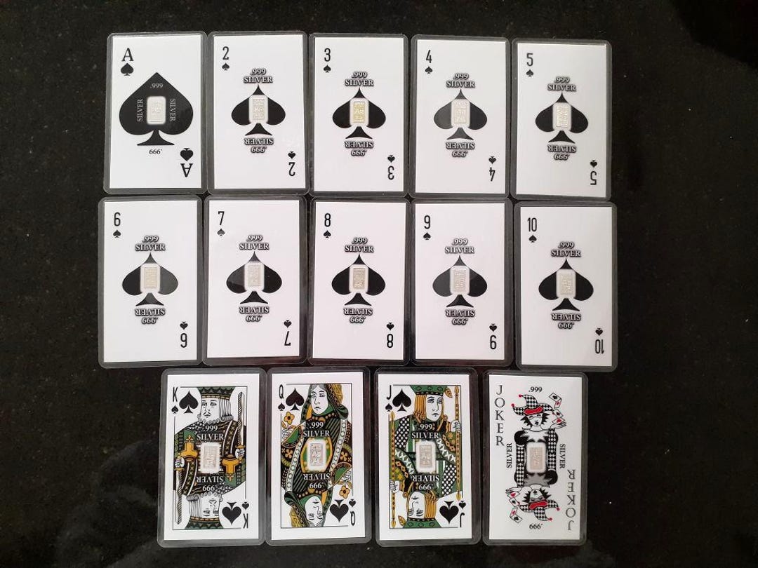 14 Spades Straight Run Playing Poker Cards King Queen Jack of Spades ...