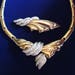 Lovely Vintage PISCITELLI Made in USA Two Tone Gold &silver With Pave ...