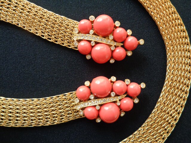 KJL Kenneth Jay Lane Accessories Gold Tone Netting Mesh - Etsy UK