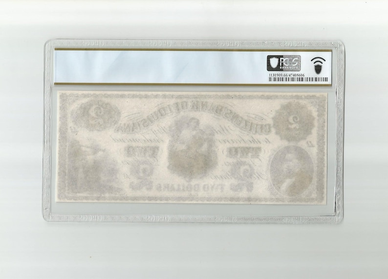 1860s 2 Dollar Bill Citizens Bank of Louisiana New Orleans LA Graded ...