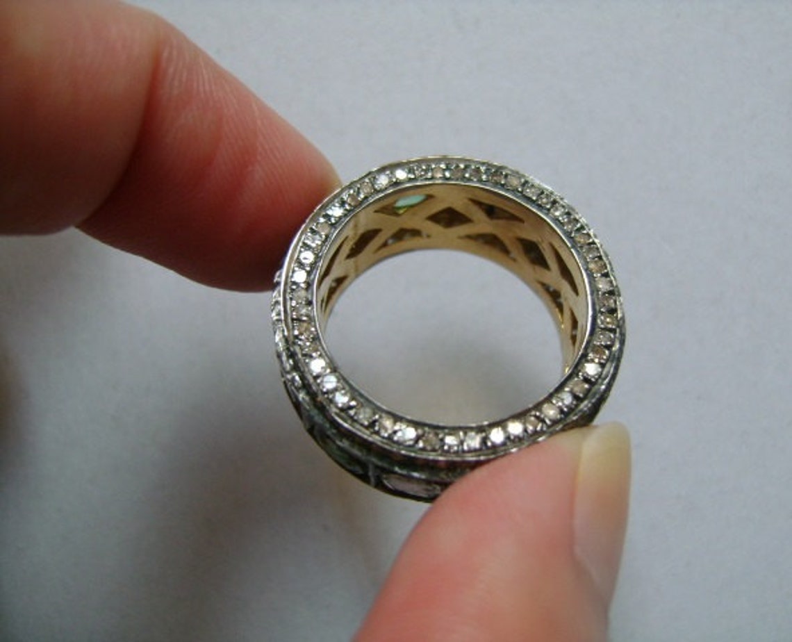 5 Carat Old European Dutch Rose Cut Diamonds&colombian Green | Etsy