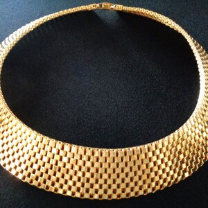 Rare Vintage Demas DL Auld Yellow Gold Plated Metal Basket Weave ...