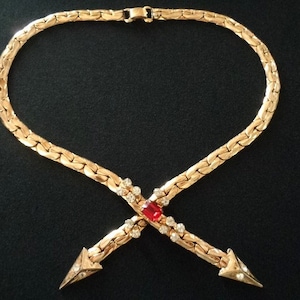 Vintage KAFIN of New York Jewelry Gold Tone Herringbone Chain With ...