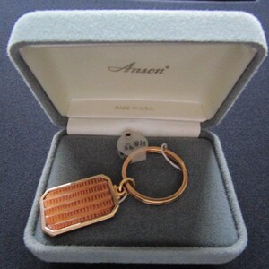 Vintage ANSON Yellow Gold Tone With Snake Skin Leather Inlay ...