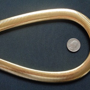 Gorgeous RETRO Mod Vintage Accessories Shiny Gold Tone Metal Flexible ...