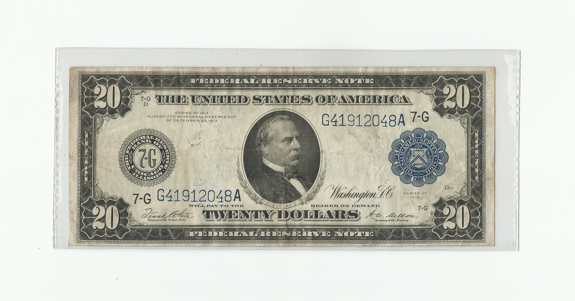 Old Twenty Dollar Bill Actual Size