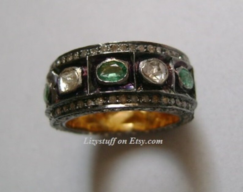 5 Carat Old European Dutch Rose Cut Diamonds&colombian Green - Etsy