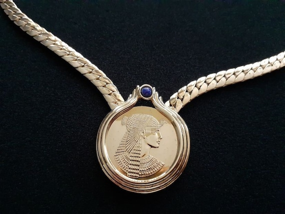 Franklin Mint Jewelry Egyptian Queen Cleopatra 22KT G… - Gem