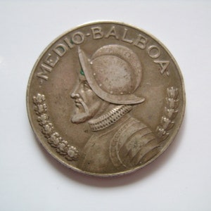 1933 Republica Repvblica De Panama Medio Half 1/2 Balboa 90% Percent ...