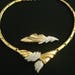 Lovely Vintage PISCITELLI Made in USA Two Tone Gold &silver With Pave ...