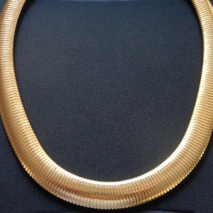 Gorgeous RETRO Mod Vintage Accessories Shiny Gold Tone Metal Flexible ...