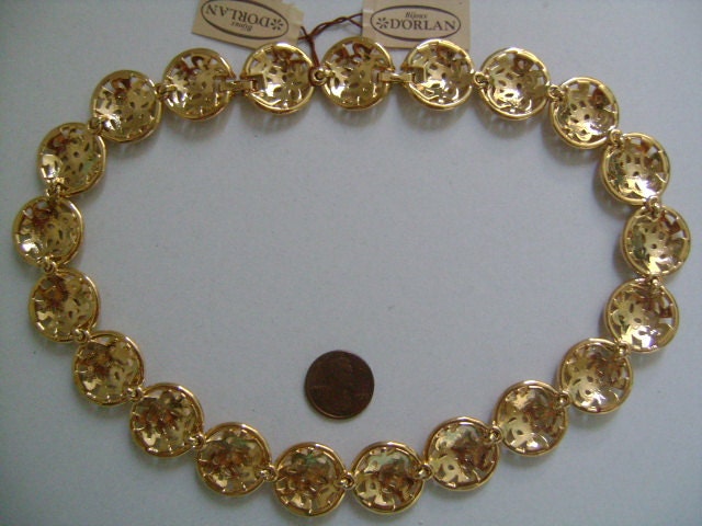 Bijoux D'orlan Toronto Canada 22K Gold Plated Openwork - Etsy