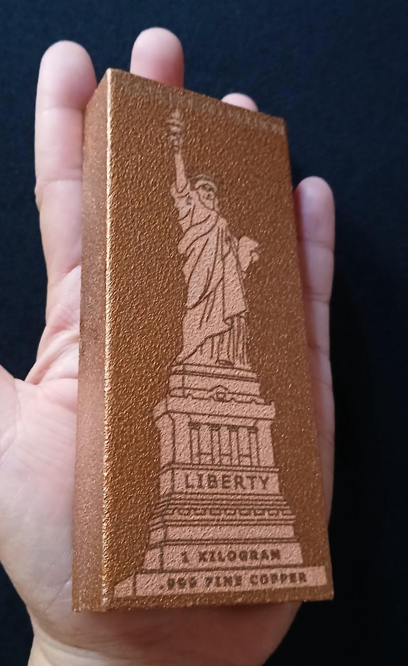 1 Kilo 2.2lb 35 Oz Pure .999 Fine Copper Bar Ingot Bullion USA With New ...