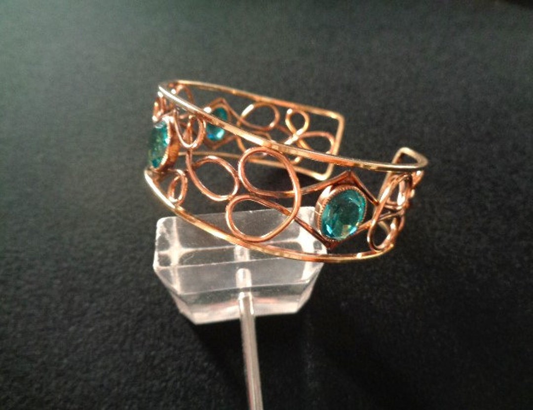 Robert Fitz Simmons Circa 1940's Antique Costume Jewelry Oval Cut Blue ...