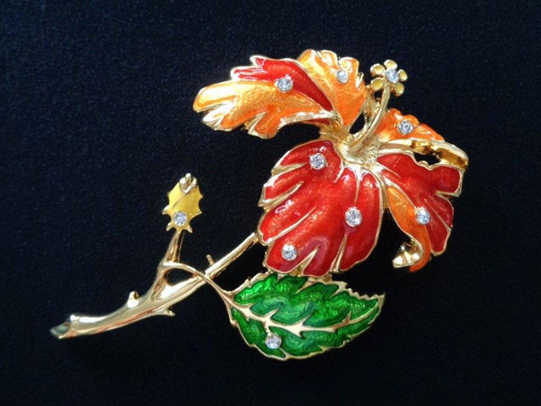 Beautiful Bright Colorful Red Orange Green Yellow Gloss Enamel Crystal ...