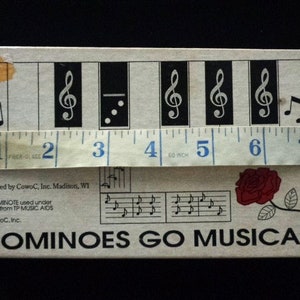 Vintage 1990 Dominotes Musical Notes Designs Dominoes 28 Set Ceramic ...