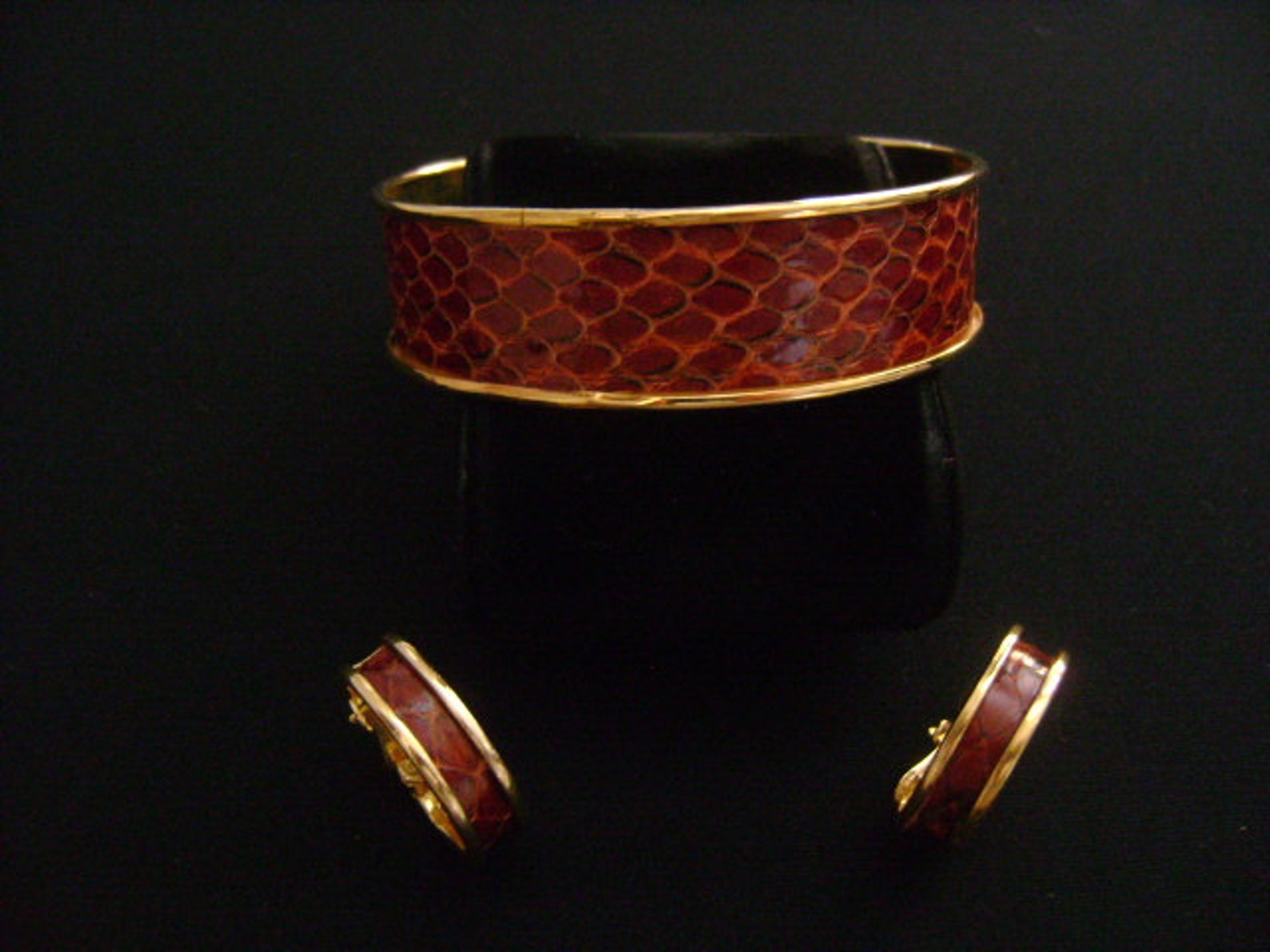 Vintage Retro PAT PEND Gold Brass Metal Inlaid Wit Cognac - Etsy