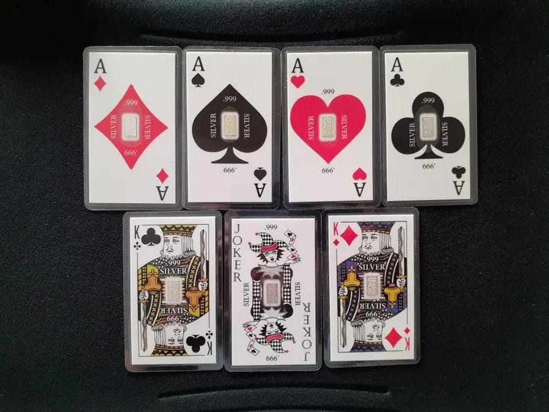 Awesome 7pcs Playing Poker Cards Aces King of Diamond Heart Spade Club ...