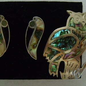 2pcs TAXCO Mexico 925 Mexican Sterling Silver With Abalone Shell Inlaid ...
