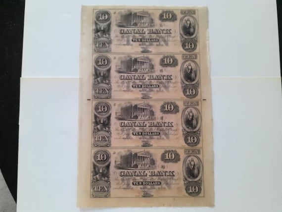 Paper Money Uncut Sheets